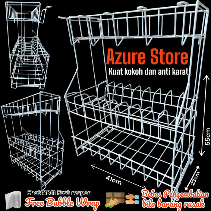 Jual Rak Piring Kecil Susun 3 (Rpl03) Kokoh Anti Karat Rak Dapur Mini ...
