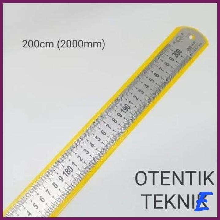Jual | SRD | PENGGARIS BESI 200 CM - 2000 MM - 2 METER - STEEL RULER 80 ...