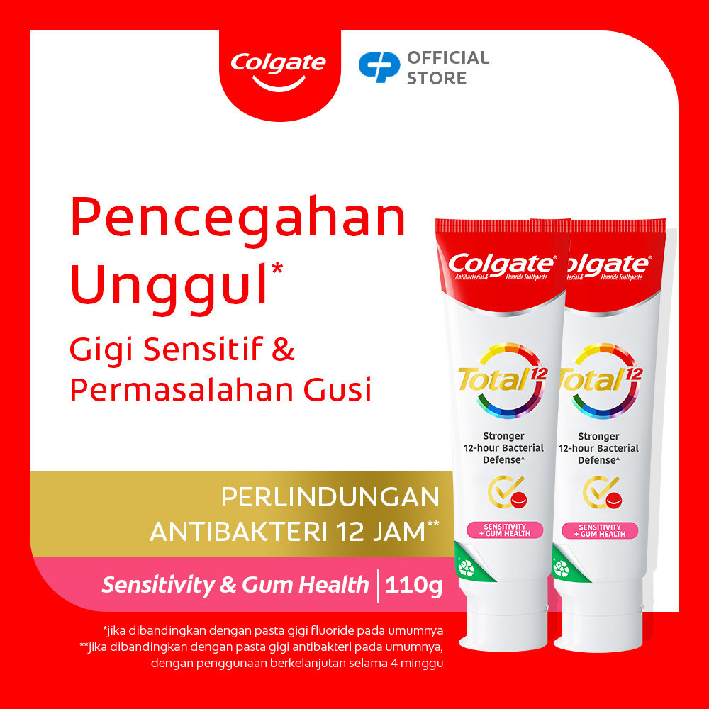 Jual Colgate Total Sensitivity & Gum Health 110g - Pasta Gigi Sensitif (2pcs) | Shopee Indonesia