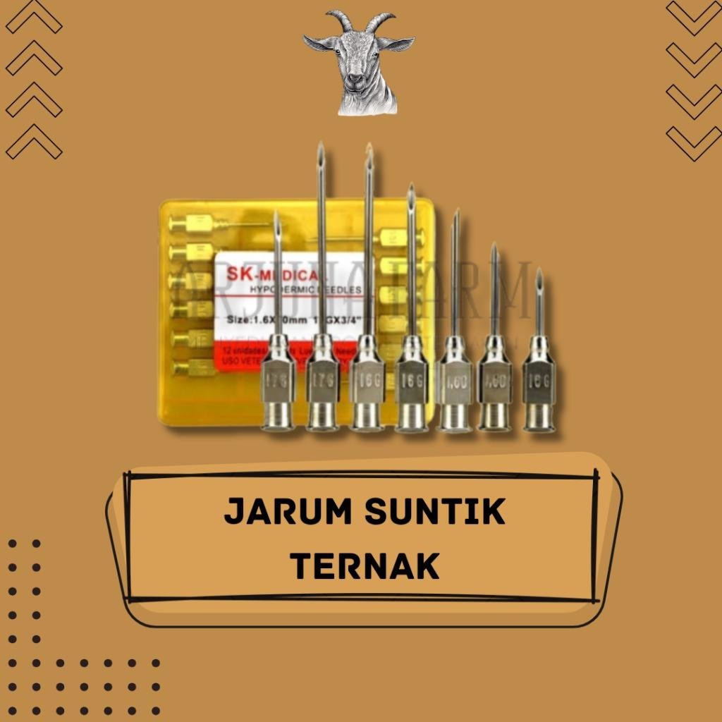 Jual Jarum Suntik Hewan Ternak Besar Ukuran 17G Vaksin Sapi Kerbau ...