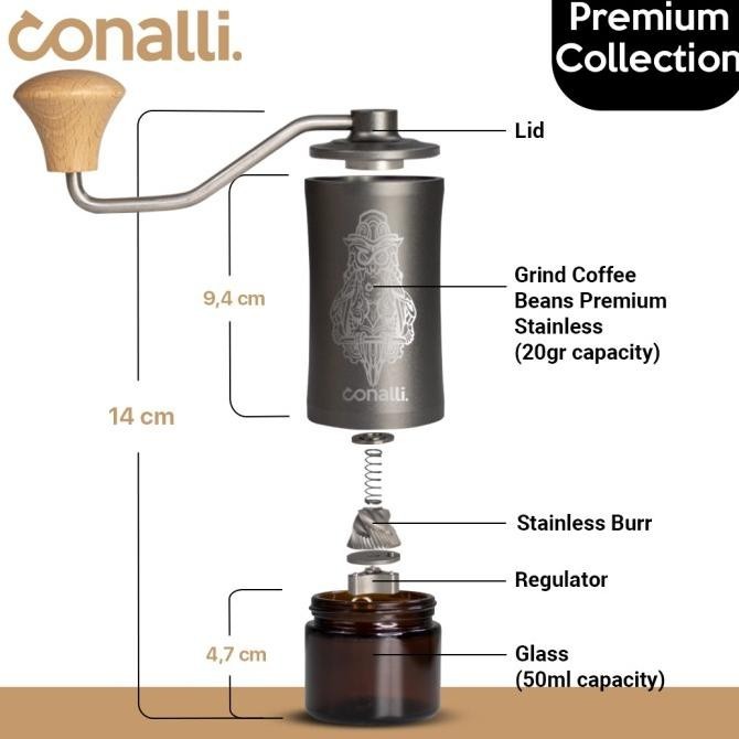 Jual [Ready Stock] Manual Coffee Grinder Ozario Conalli - Penggiling ...