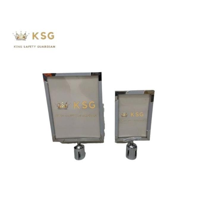 Jual SIGN FRAME A4 POTRAIT / PAPAN TIANG ANTRIAN/SIGN BOARD TIANG ...