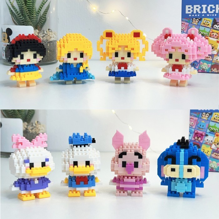 Jual NFr Mainan N Balok Mini Brick 3D Karakter Nano Blok Kuromi Mario ...