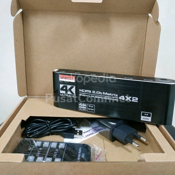 Jual Gaintech Hdmi Matrix Switcher 4X2 4 Input 2 Output Support 4K Display | Shopee Indonesia