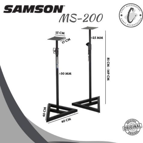 Jual [New] Samson Ms200 Stand Speaker Monitor Studio Original Ms-200 ...