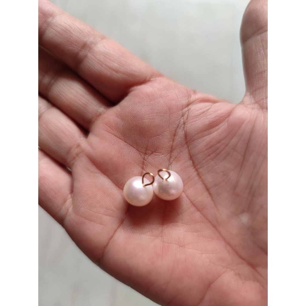 Jual Anting mutiara putih laut selatan AAA 10-11mm isi emas 14k ...