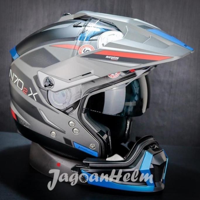 Jual helmet nolan helm n70.2 x earthquake 048 | flat lava grey | n702x ...