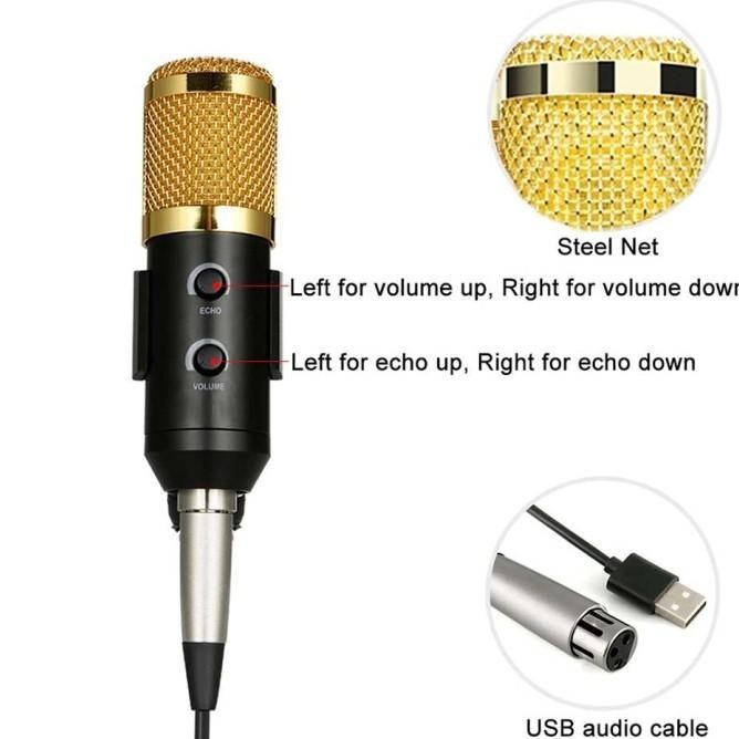 Jual Set Mik Mic Mikrofone Perekam Suara Nyanyi Lagu Rekaman Studio ...