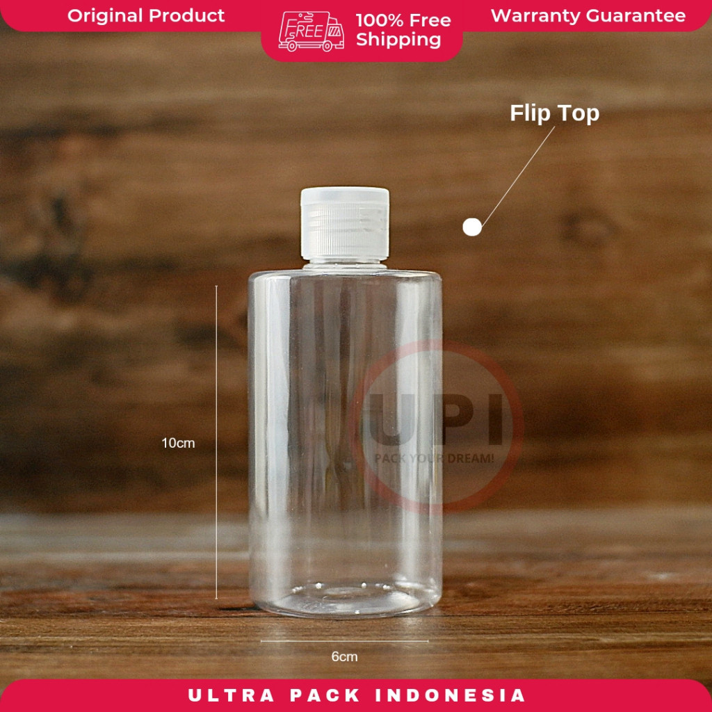 Jual Kemasan Botol Fliptop Isi Ulang - BOTOL PET RFS 250ML CLEAR + FLIP TOP | Shopee Indonesia