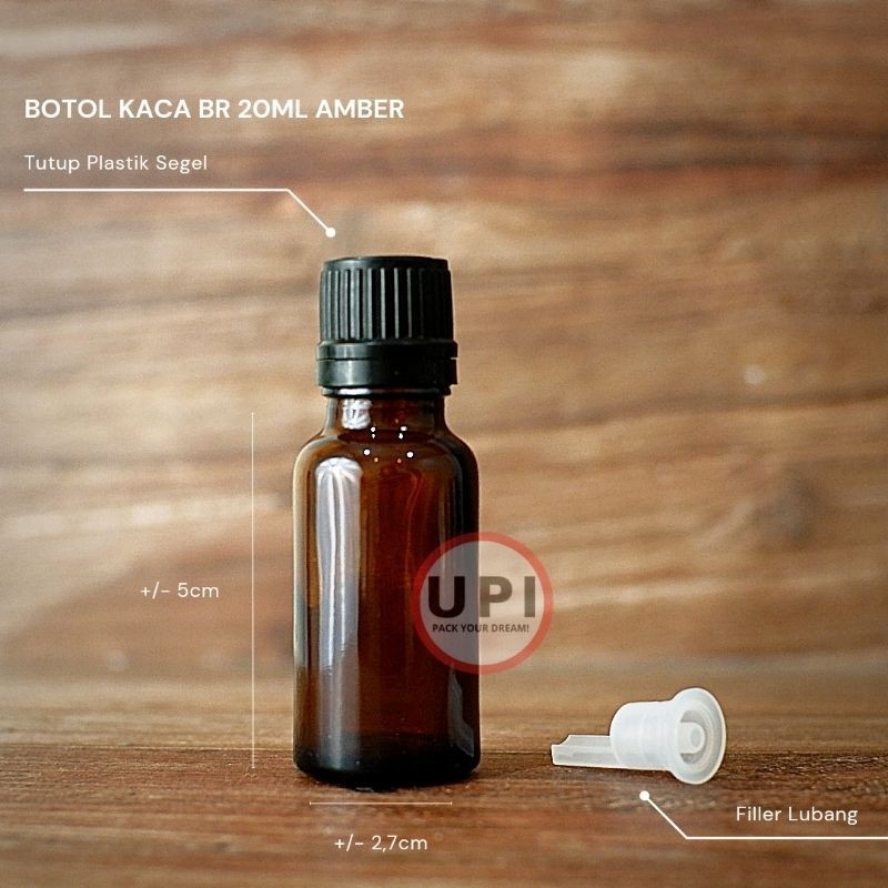 Jual BOTOL KACA BR AMBER 5ML 10ML 15ML 20ML 30ML + TUTUP SEGEL HITAM + PLUG LUBANG - AMBER GLASS ...
