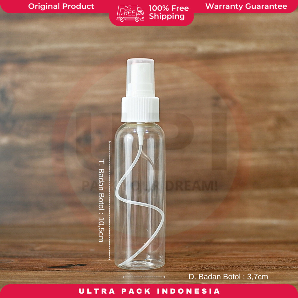 Jual Kemasan Botol Mist Spray - BOTOL PET BR 100ML CLEAR + SPRAYER ...