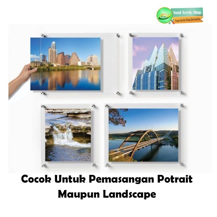 Jual Frame Akrilik Papan Iklan Display Poster Dinding Ukuran A4 ...