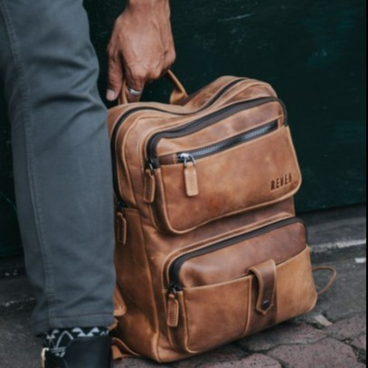 Jual {BagShop} Tas Ransel Pria Original Backpack Kulit Sapi Asli Travel ...
