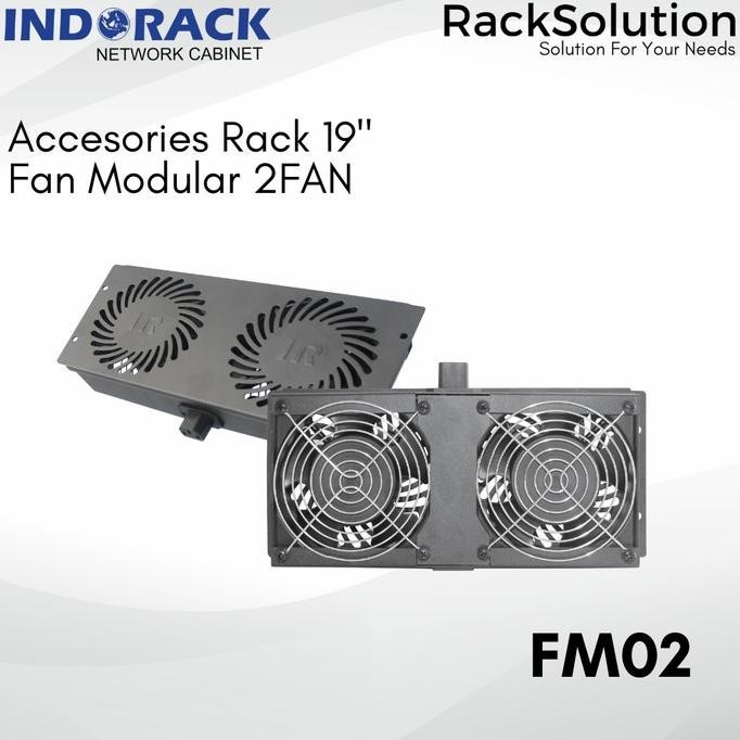 Jual NEW FM02 Indorack Accesories Modular Fan 2FAN Kipas Rack Rak Server 19" | Shopee Indonesia