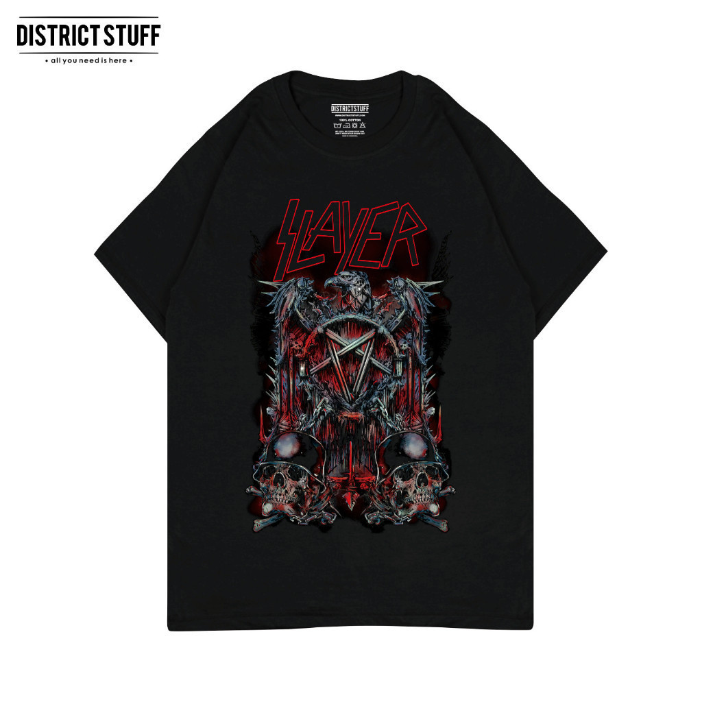 Jual Kaos Band Slayer Soldier Skull Tshirt Oversize Vintage Pria Wanita ...