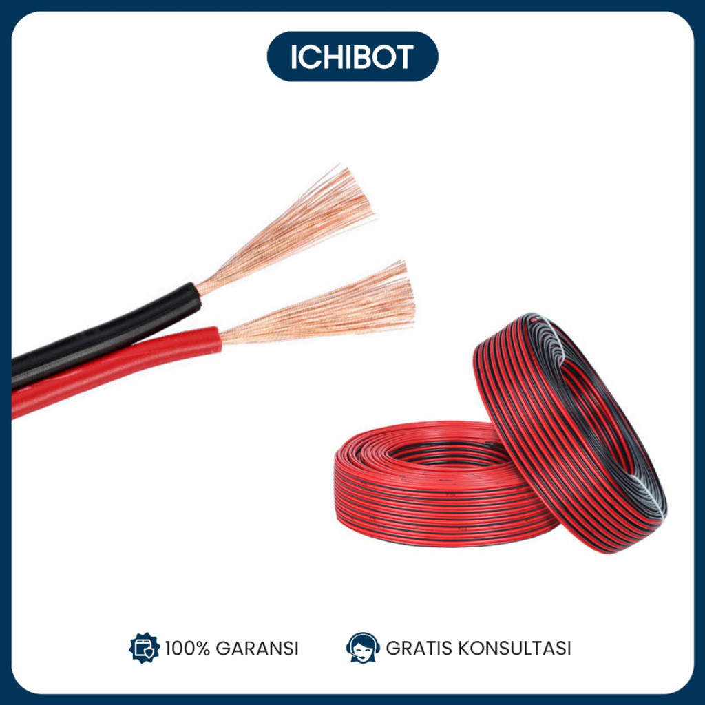 Jual Kabel Serabut Merah Hitam Tembaga Asli 0.3mm Pure Copper Oxygen ...