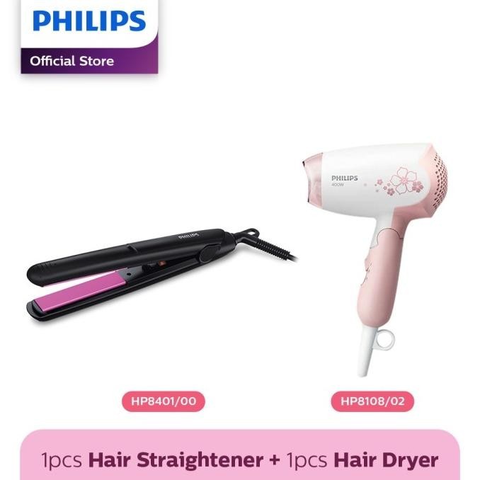 Jual Philips Beauty Set (Hairdryer HP8108/02 + Straightener) | Shopee ...