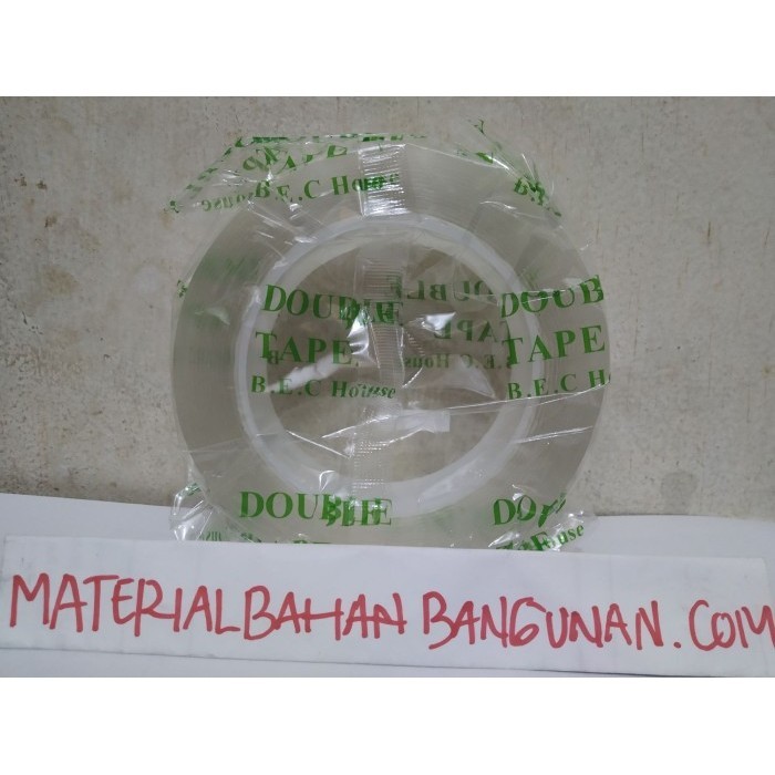 Jual Double Tape Nano Magic 5 Meter B.E.C House Lakban Dinding Bening ...