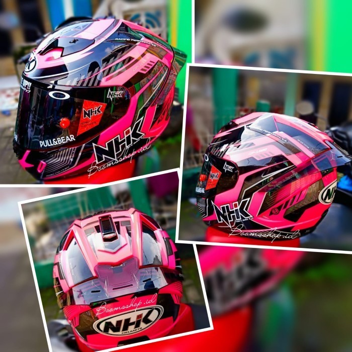 Jual Helm Nhk Gp 1000 Plasma Pink Full Face Double Visor | Shopee Indonesia