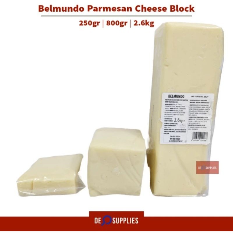 Jual Parmesan Cheese Block Belmundo 800gr - Keju Parmesan Blok Pasta ...