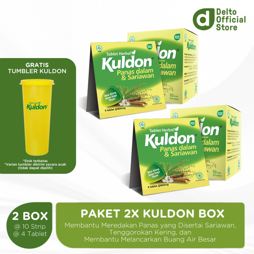 Jual Paket 2X Kuldon Tablet Herbal Box 10 Strip - Mengatasi Panas Dalam ...