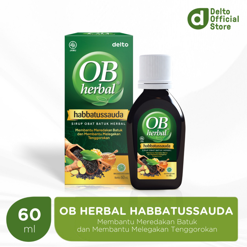 Jual OB Herbal Habbatussauda 60 ml Sirup - Obat Batuk Herbal Meredakan ...