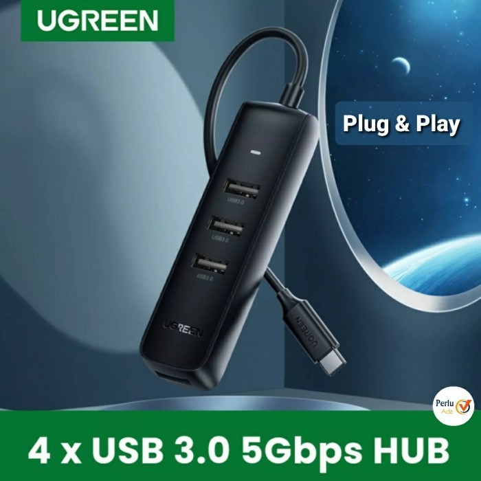 Jual U USB C Hub Mini 4 Port USB 3.0 Splitter Data Hub 5Gbps | Shopee ...