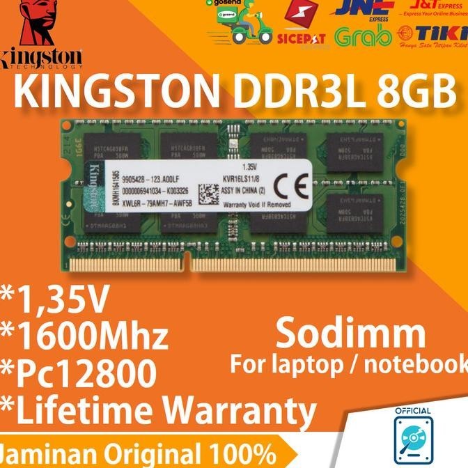 Jual HARGA DISC - RAM LAPTOP KINGSTON DDR3L 8GB SODIMM 1600Mhz/PC12800 ...