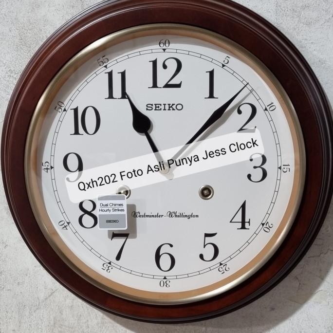 Jual Qxh202 Jam Dinding Seiko Japan Body Kayu Asli Melody | Shopee ...