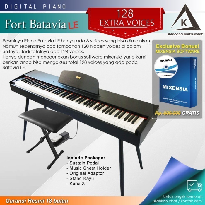 Jual Digital Piano Fort Batavia Le Bataviale Garansi Resmi | Shopee ...