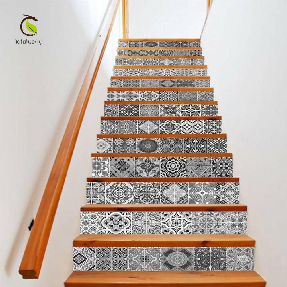 Jual 13 Buah Stiker Tangga Riser Vinil Ubin Keramik 3D Stiker Mural ...