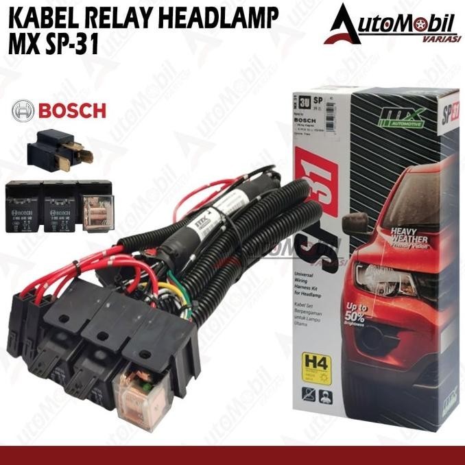 Jual Kabel Relay Set Bosch Sp Series Lampu Depan Headlamp H4 Mobil 3 ...