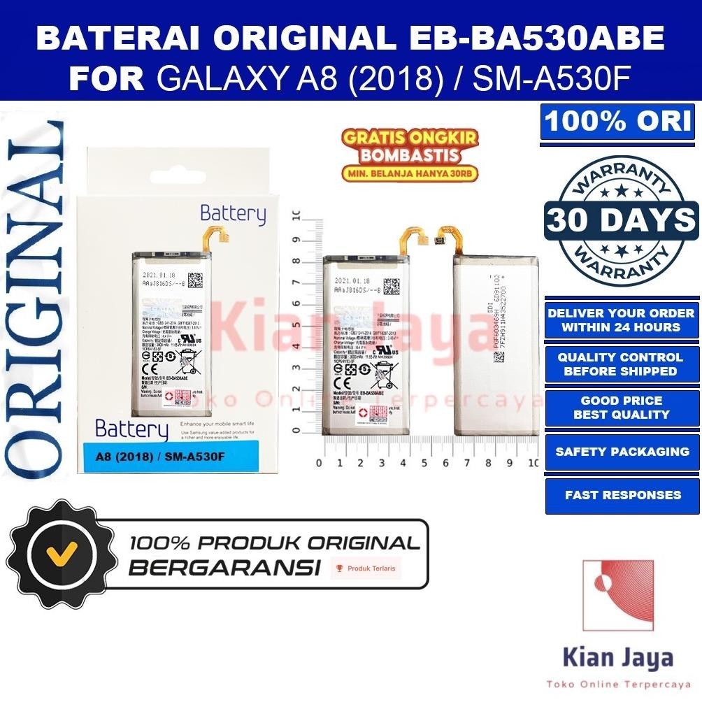 Jual (PROMO) [Garansi 100% Ori] Baterai Galaxy A8 2018 / SM-A530 Batre ...