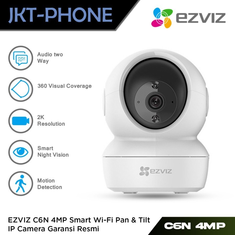 Jual EZVIZ C6N 4MP SMART WI-FI PAN & TILT IP CAMERA GARANSI RESMI ...