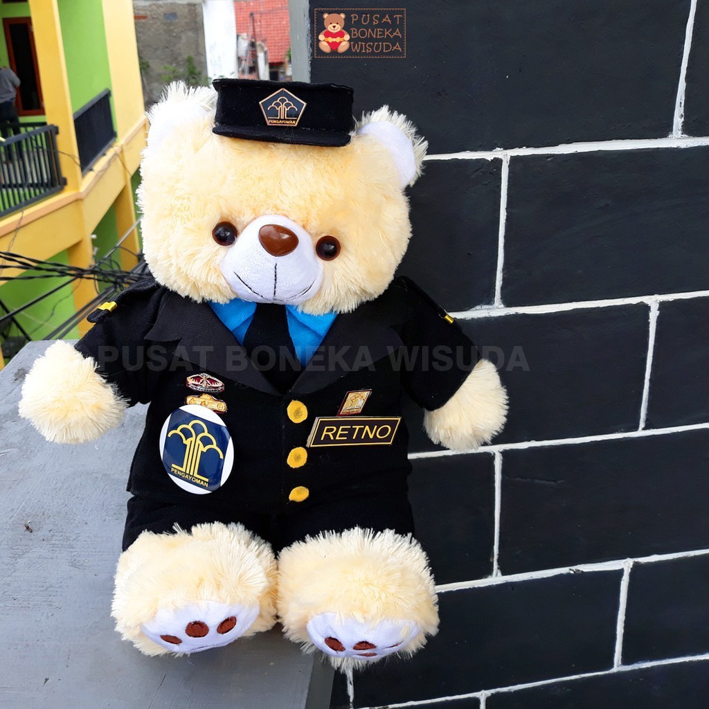 Jual Boneka Wisuda Profesi Kemenkumham Boneka Teddy Bear Jas Hitam ...