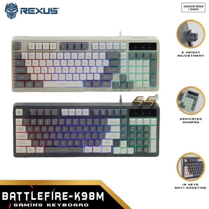 Jual Rexus Battlefire K98M Keyboard Gaming Rgb | Shopee Indonesia