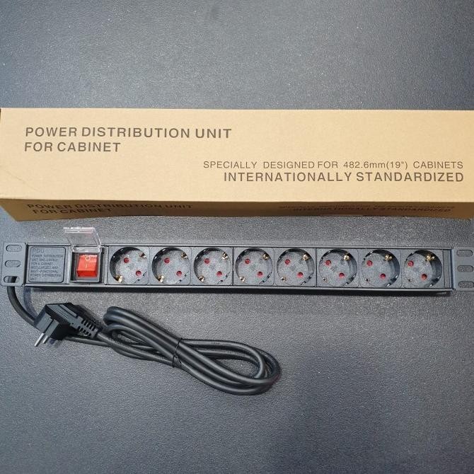 Jual PDU POWER DISTRIBUTION UNIT 8 / 10 PORT HOLE GERMAN OUTLET 1,8 ...