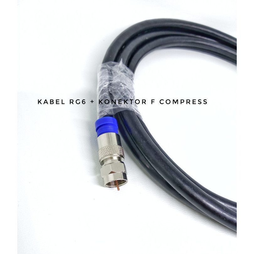 Jual Kabel Rg6 Belden Sudah Dipasang Konektor F Compress 15Meter | Shopee Indonesia