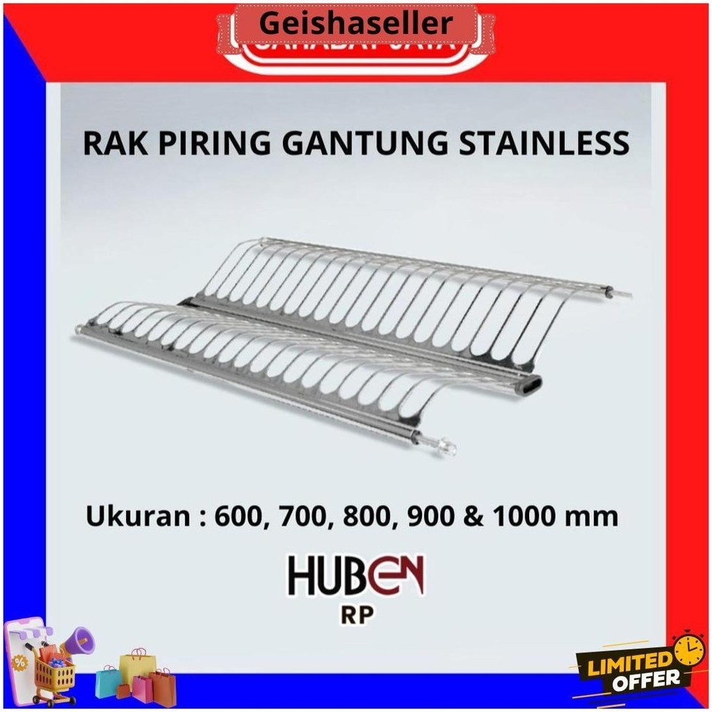 Jual Rak Piring Gantung Tatakan Lemari Kitchen Set Stainless Steel ...