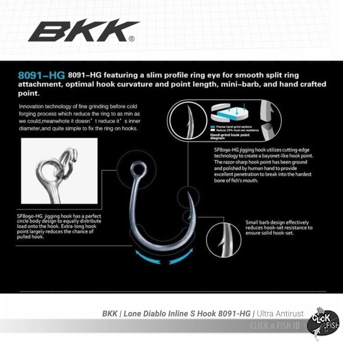 Jual Bkk Lone Diablo Inline Single Hook 8091-Hg Mata Kail Sw Hand ...