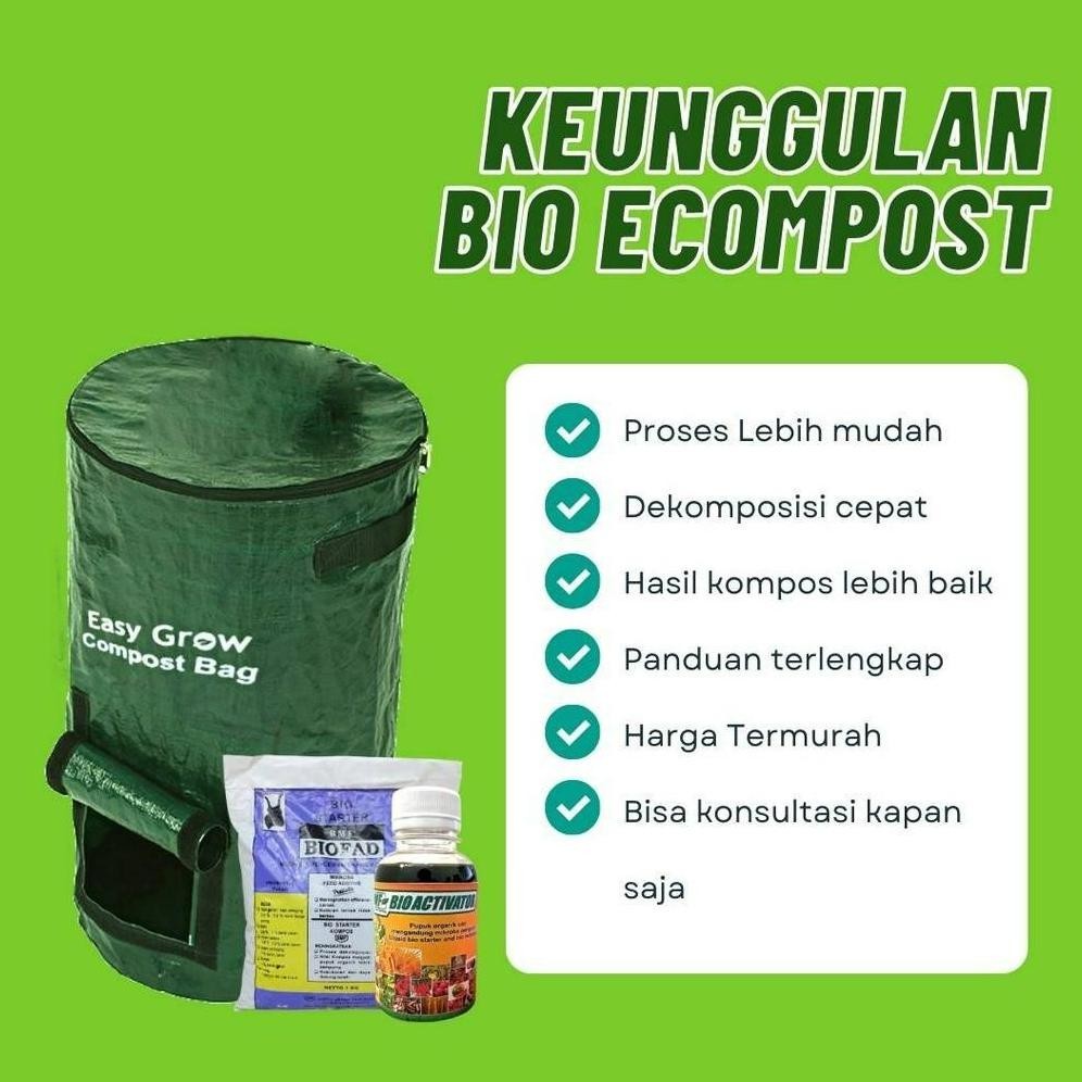 Jual gh-6 Paket Komposter Bio Ecompost Lengkap Compost Bag Daur Ulang ...