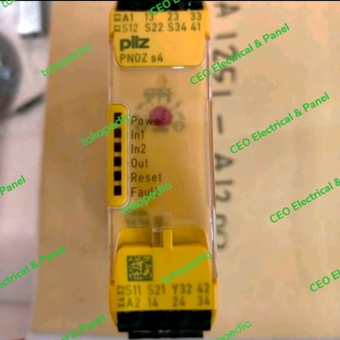 Jual Ready PILZ PNOZ S4 48-240VAC/DC 3n/0 1n/c safety relay PILZ PNOZ ...