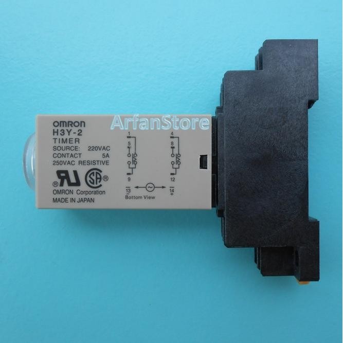 Jual Tdr 60 Detik Time Delay Relay Timer Penunda Waktu Ac 220V H3Y-2 Omron | Shopee Indonesia