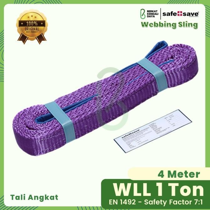 Jual Tali Angkat Barang Webbing Sling 1 Ton Safe+Save | Shopee Indonesia