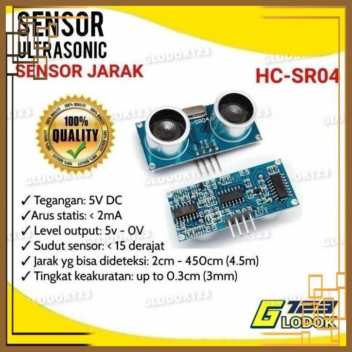 Jual [GLD] Sensor Jarak Ultrasonik Ultrasonic Distance Measuring Arduino HC SR04 | Shopee Indonesia