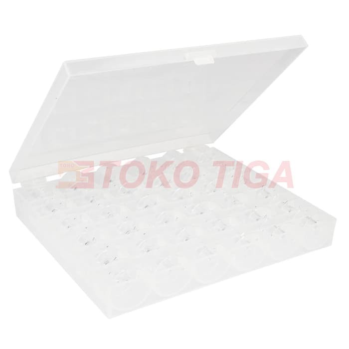 Jual Bobbin/Spool Plastik Bening (+BOX) Isi 36 Pcs (Mesin Jahit ...