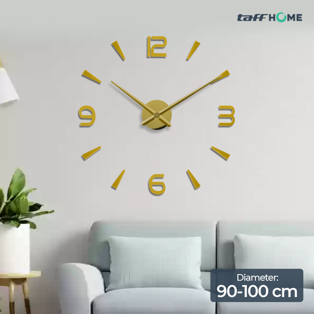Jual TaffHOME Jam Dinding Besar DIY 90-100cm - DIY -104/ Jam Dinding ...