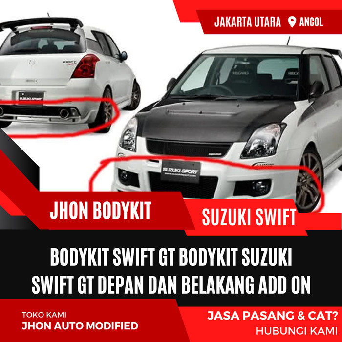 Jual Bodykit Swift Gt Bodykit Suzuki Swift Gt Depan Dan Belakang Add On ...