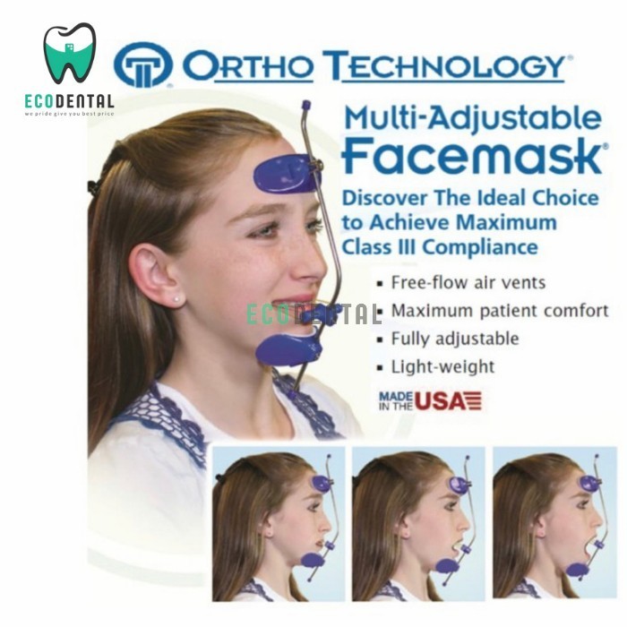 Jual Dental Orthodontic Facemask Face Mask Reverse Pull Headgear Class ...
