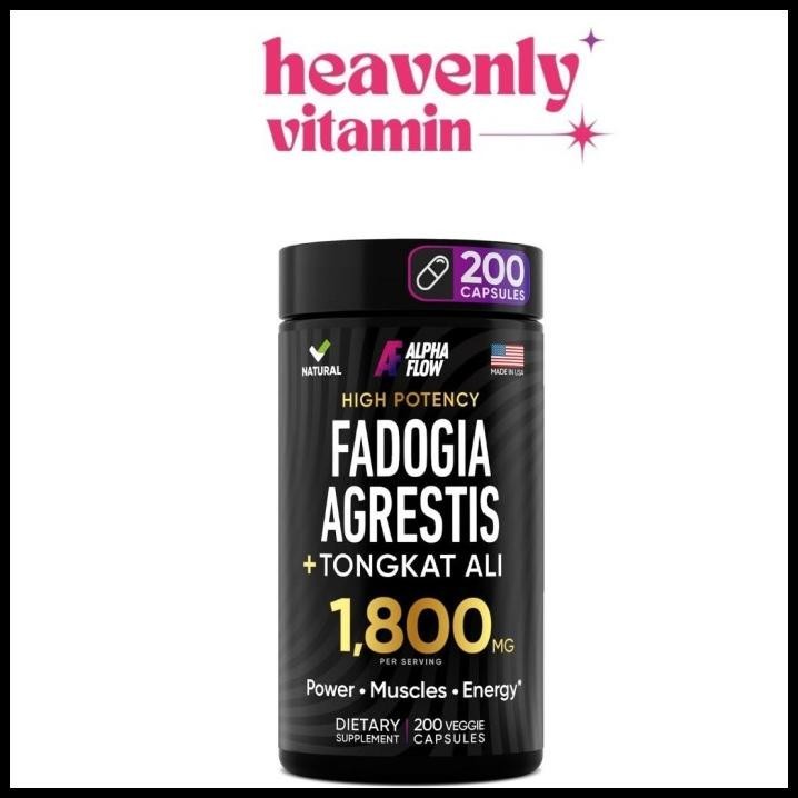 Jual Alpha Flow Fadogia Agrestis+Tongkat Ali 1800 Mg - 200 Veggie ...